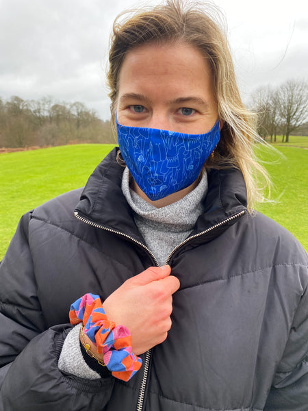 Blue Dancers Reusable Face Mask Recycled Fabric | Newt London – NEWT LONDON